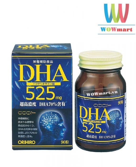Viên uống giúp tăng cường trí nhớ Orihiro DHA 525mg 90 viên – Wowmart ...