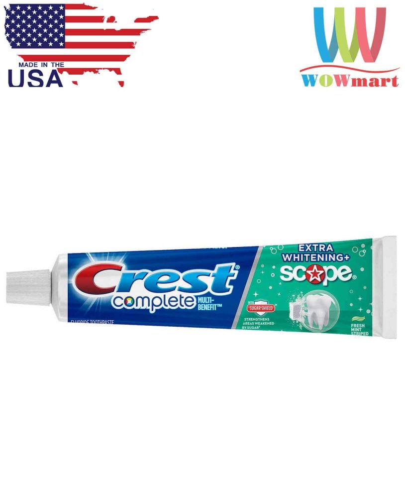 Kem đánh răng Crest Complete Extra Whitening + Scope 232g (1 tuýp ...