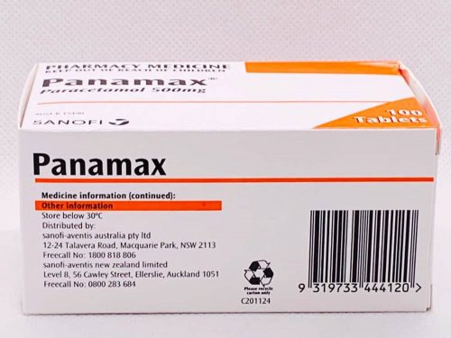 Giảm đau hạ sốt Panamax Paracetamol 500mg 100 Tablets - Wowmart VN ...