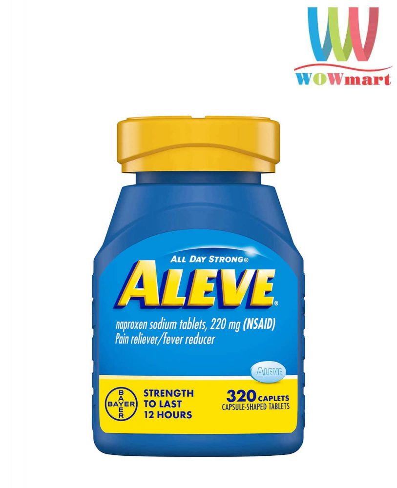 Viên uống Aleve Pain Reliever Naproxen Sodium 220mg 320 Caplets ...