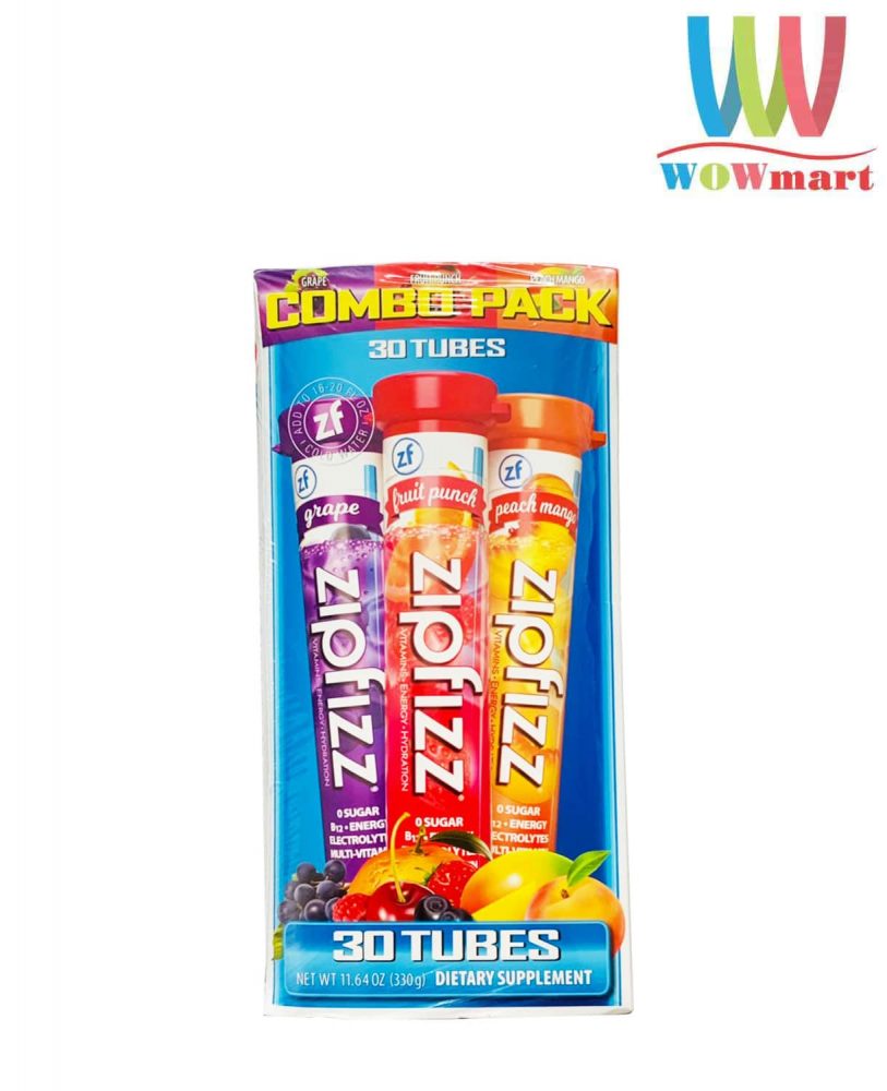 Bột Vitamin bổ sung năng lượng Zipfizz Healthy Energy Drink Mix (Grape+ ...
