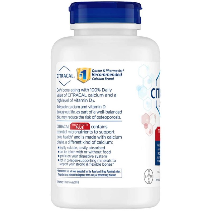 Viên uống bổ sung Canxi Citracal Maximum Calcium Citrate +D3 180 ...