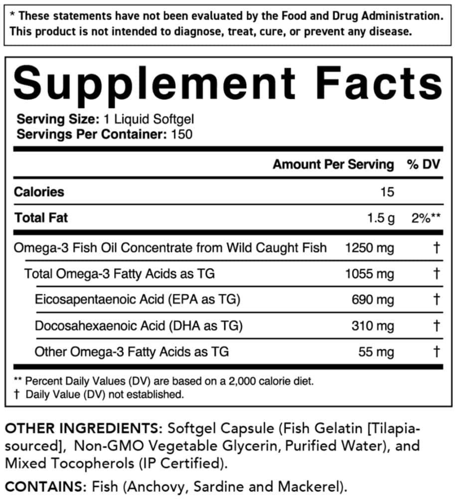 Dầu cá Sports Research Triple Strength Omega-3 Fish Oil 150 Fish ...