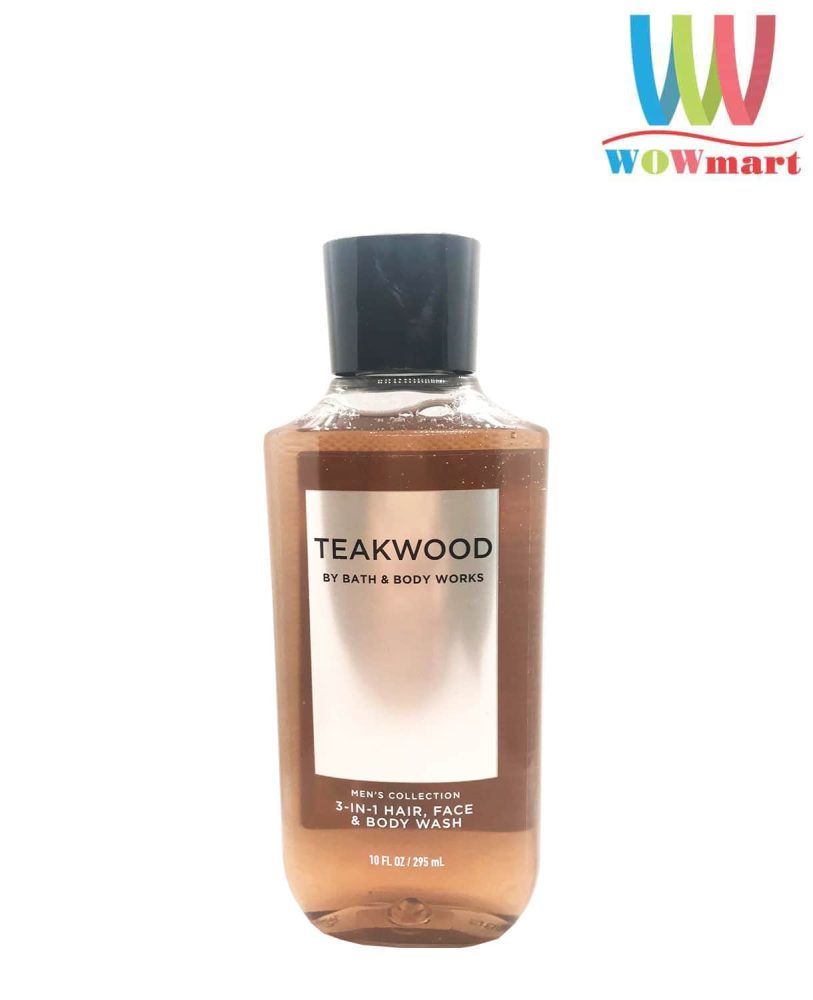 Sữa tắm gội cho nam Bath & Body Works Teakwood Hair, Face & Body Wash 295ml - Wowmart VN | 100% ...