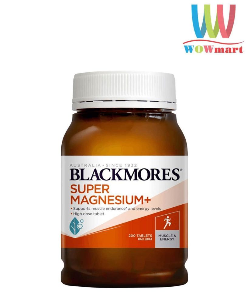 Viên uống bổ sung Magie Blackmores Super Magnesium+ 200 Tablets ...