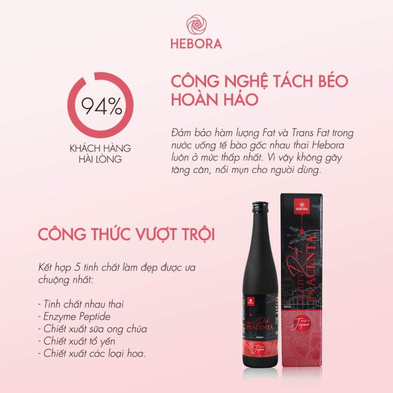 Nước uống nhau thai Hebora Placenta Beauty Drink 500ml - Wowmart VN ...