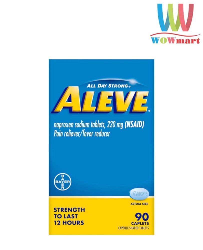 Viên uống Aleve Pain Reliever Naproxen Sodium 220mg 90 Caplets ...