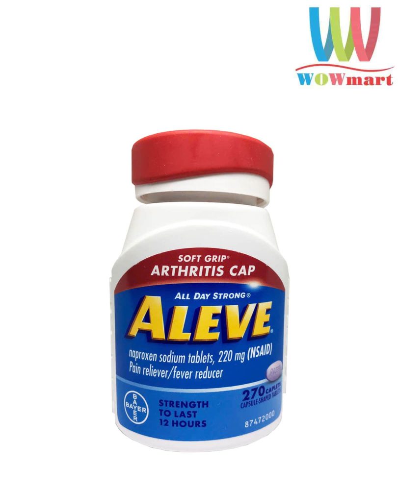 Viên uống Aleve Soft Grip Arthritis Cap Pain Reliever Naproxen Sodium ...