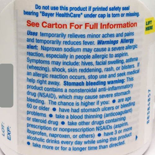 Viên uống Aleve Soft Grip Arthritis Cap Pain Reliever Naproxen Sodium ...